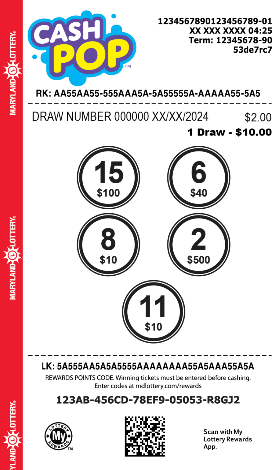 CASH POP – Maryland Lottery